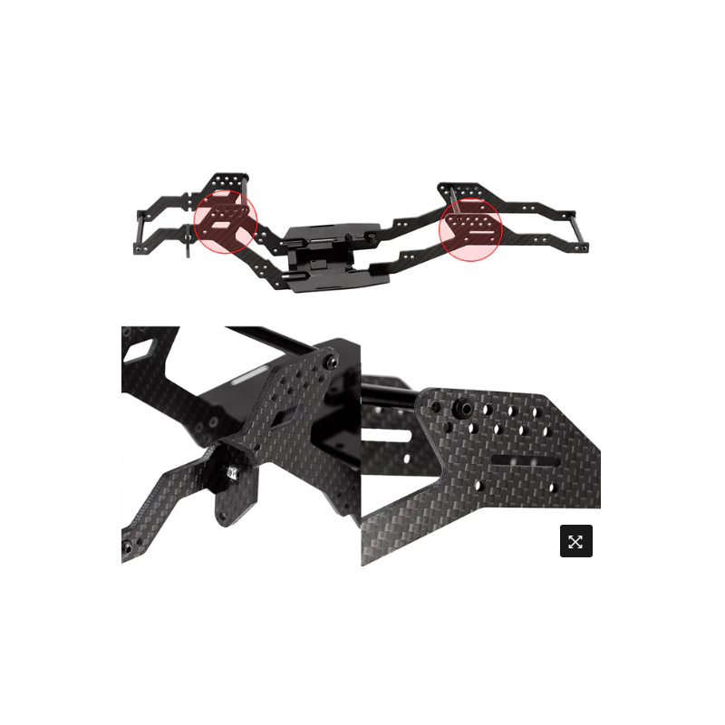 Kit de châssis INJORA LCG en fibre de carbone pour TRX4 - TRX4-006
