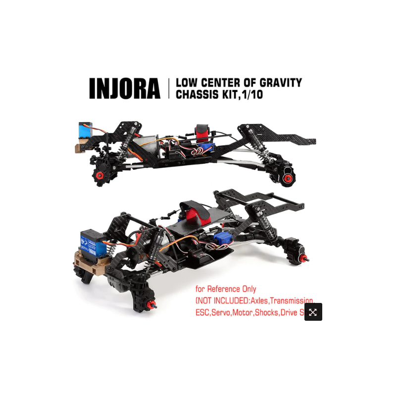 Kit de châssis INJORA LCG en fibre de carbone pour TRX4 - TRX4-006