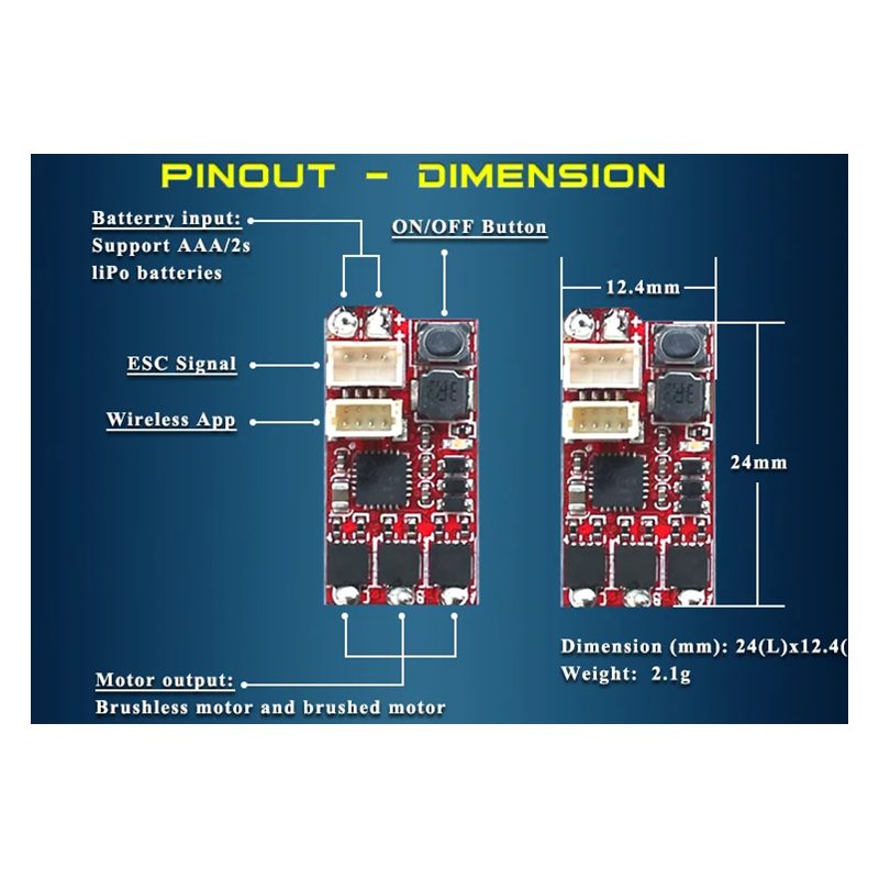 Combo FURITEK Lizard V2 20A/40A ESC Brushless pour Kyosho Miniz 4X4 et ...
