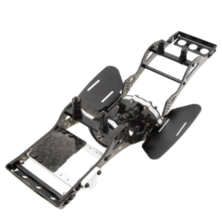 Kit de châssis fibre carbone MEUS RACING RC LCG Rush V1 pour SCX10 I II Capra - MRKITCHASSIS